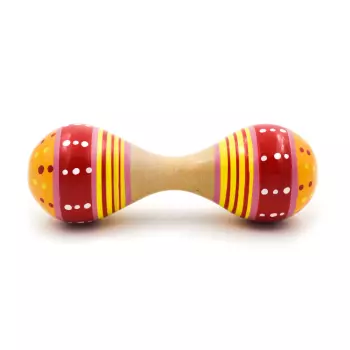 Maraca Dobles Con Diseño De Madera