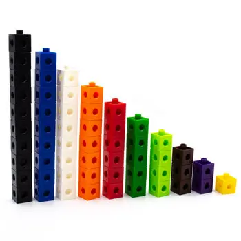 Cubos Conectores 10 Colores 100 Unid. En Bolsa