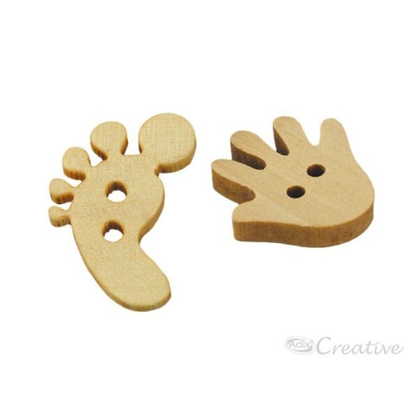 Botones De Madera Figuras Surtidas