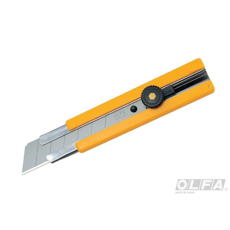 Cuchillo Extra Fuerte Antideslizante Con Seguro Manual Olfa