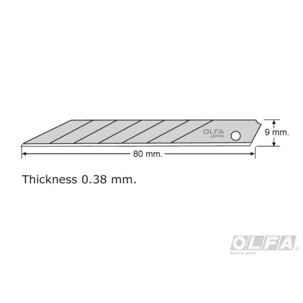 Cuchillo Mediano De 9mm. Con Ángulo De 30° Y Seguro Automático Olfa