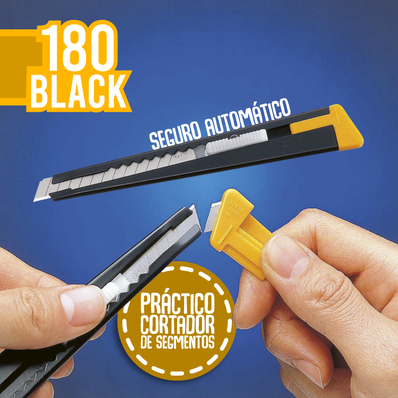 Cuchillo Mediano Metálico Con Seguro Automático Olfa