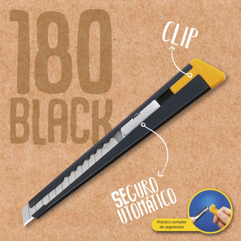 Cuchillo Mediano Metálico Con Seguro Automático Olfa