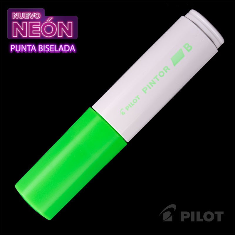 Marcador Pintor Biselado Neón Verde Pilot