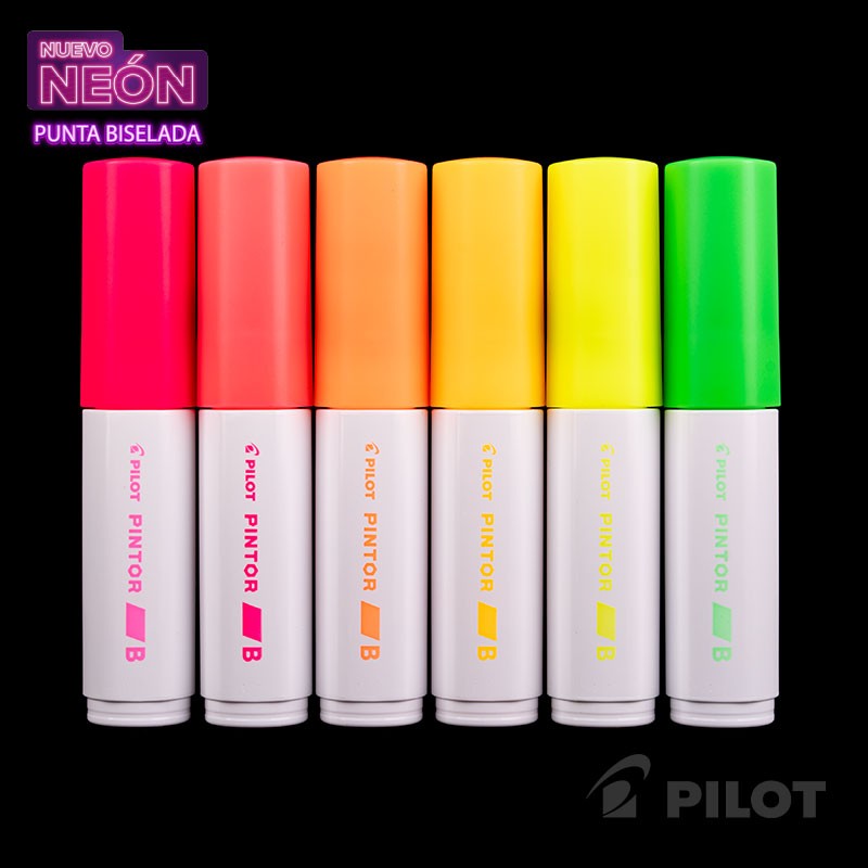 Marcador Pintor Biselado Neón Verde Pilot