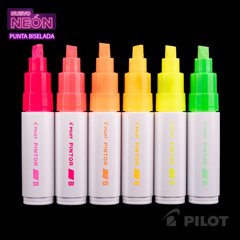 Marcador Pintor Biselado Neón Verde Pilot