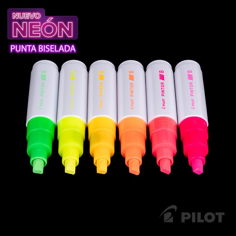 Marcador Pintor Biselado Neón Verde Pilot