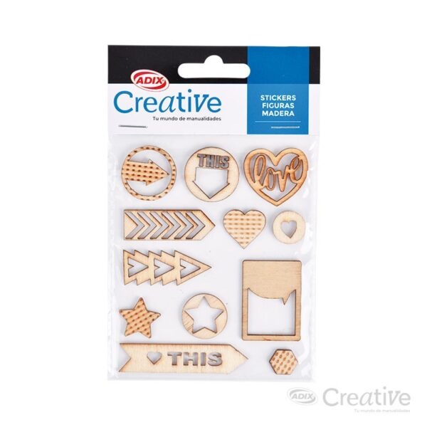 Sticker Figura Madera Creative